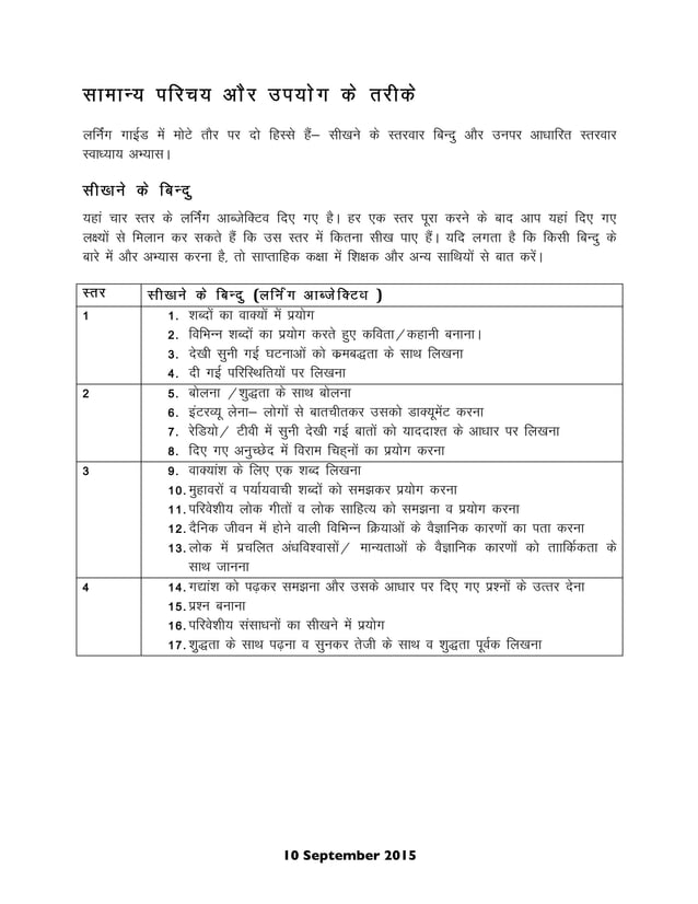 SSRP Self Learning Guide Hindi Class 10 - In Hindi | PDF