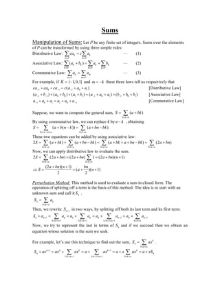 Summation Series | PDF