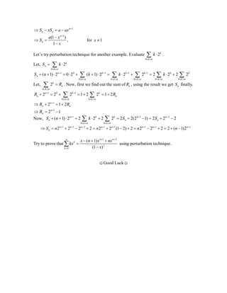 Summation Series | PDF