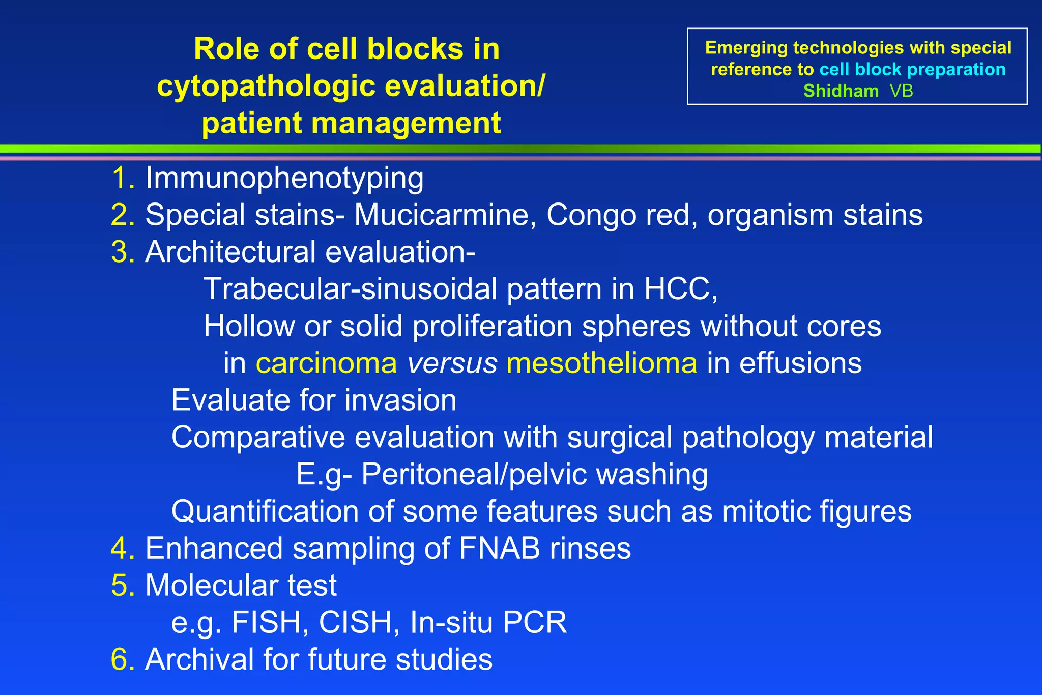 Shidham's protocol for cell block preparation | PPS