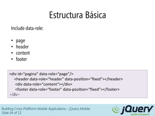 02 Building cross-platform mobile applications with jQuery Mobile / Desarrollo de Aplicaciones ...