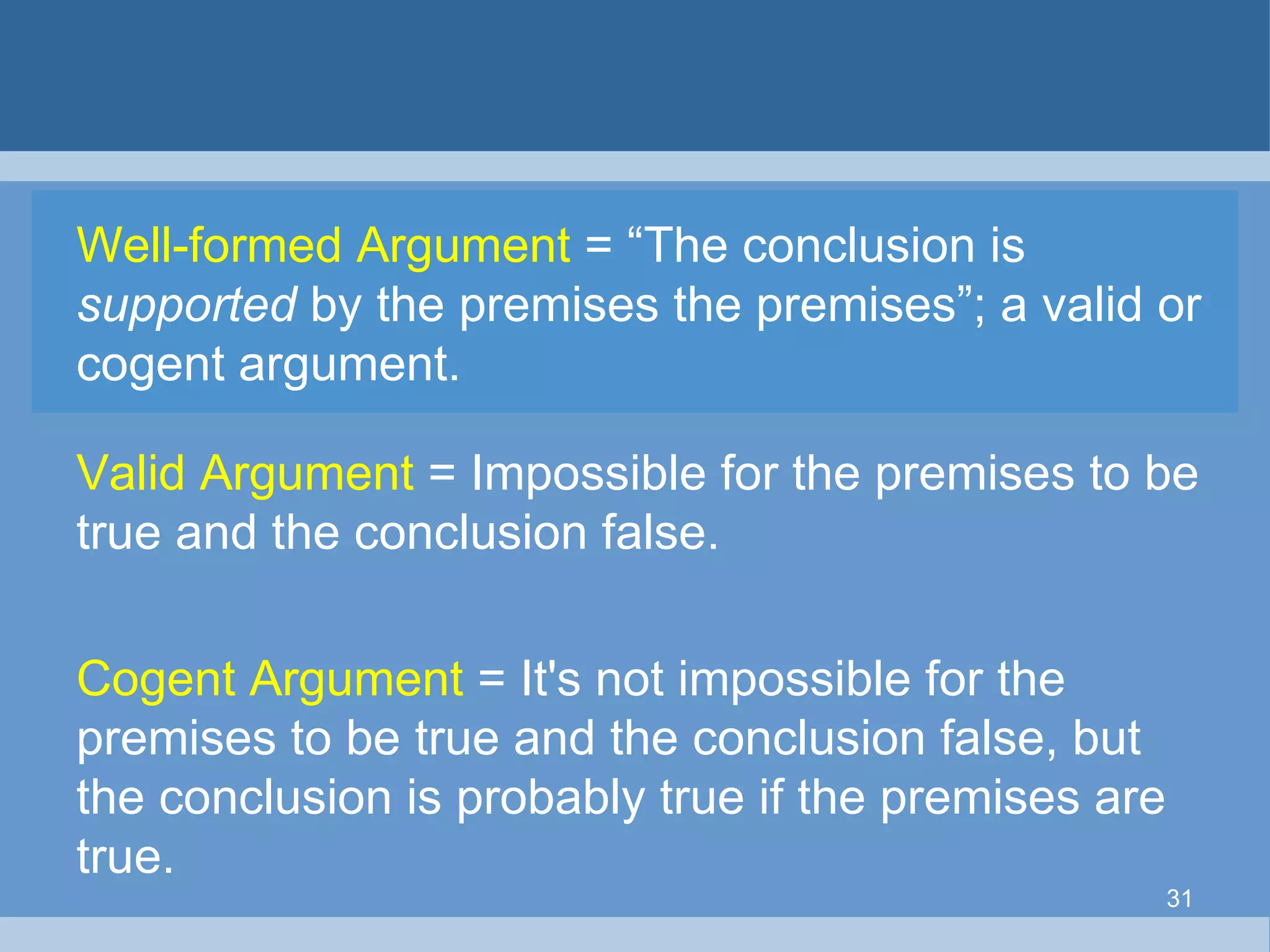 02b Well Formed Arguments | PPT