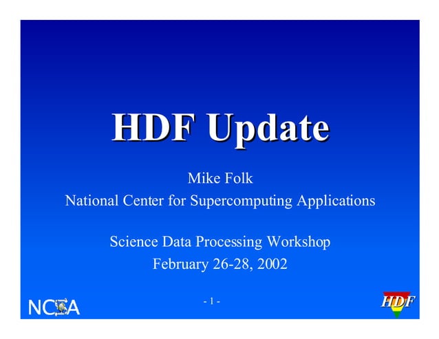 HDF Update | PPT