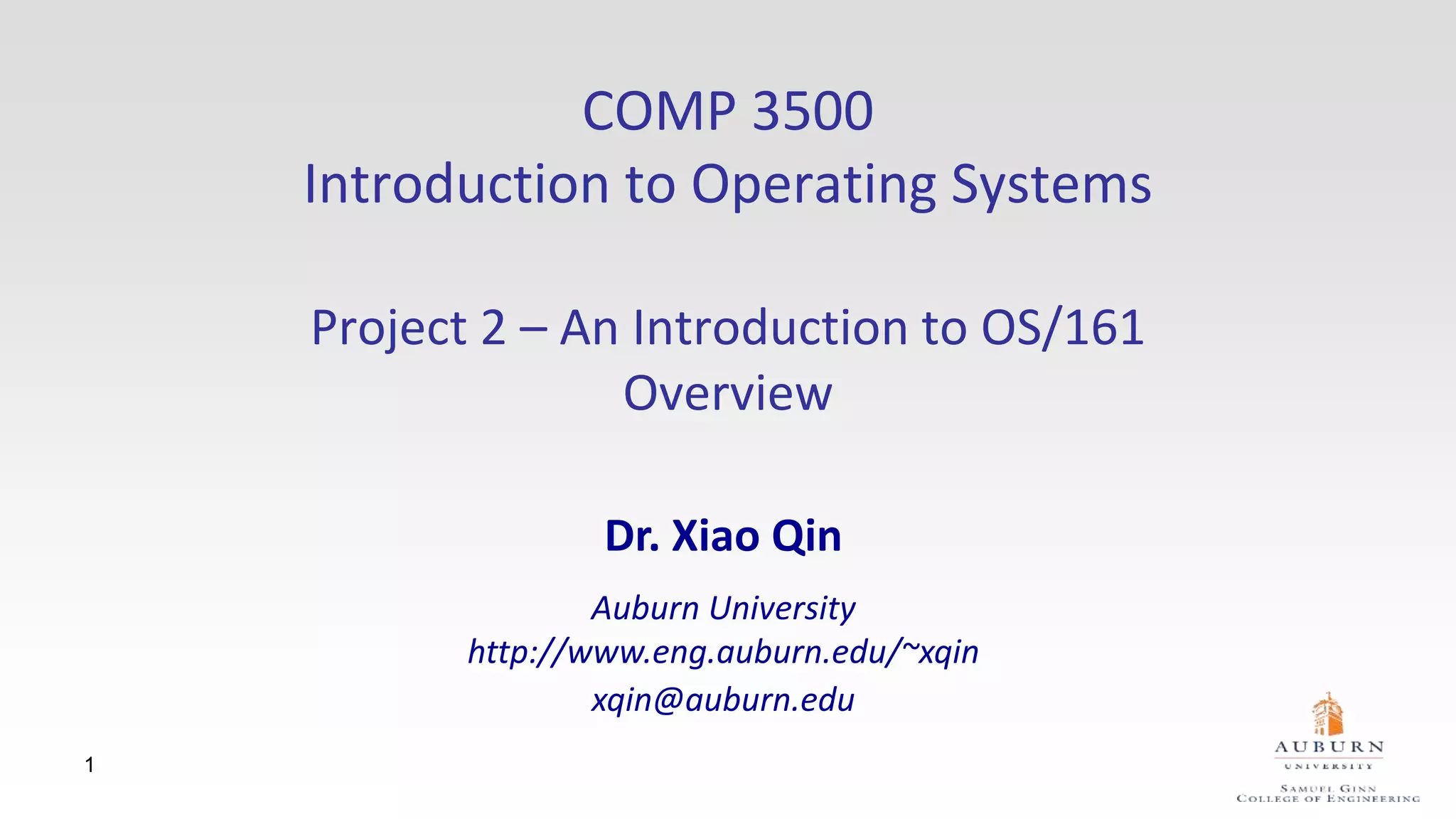 OS/161 Overview | PPTX | Operating Systems | Computer Software and Applications