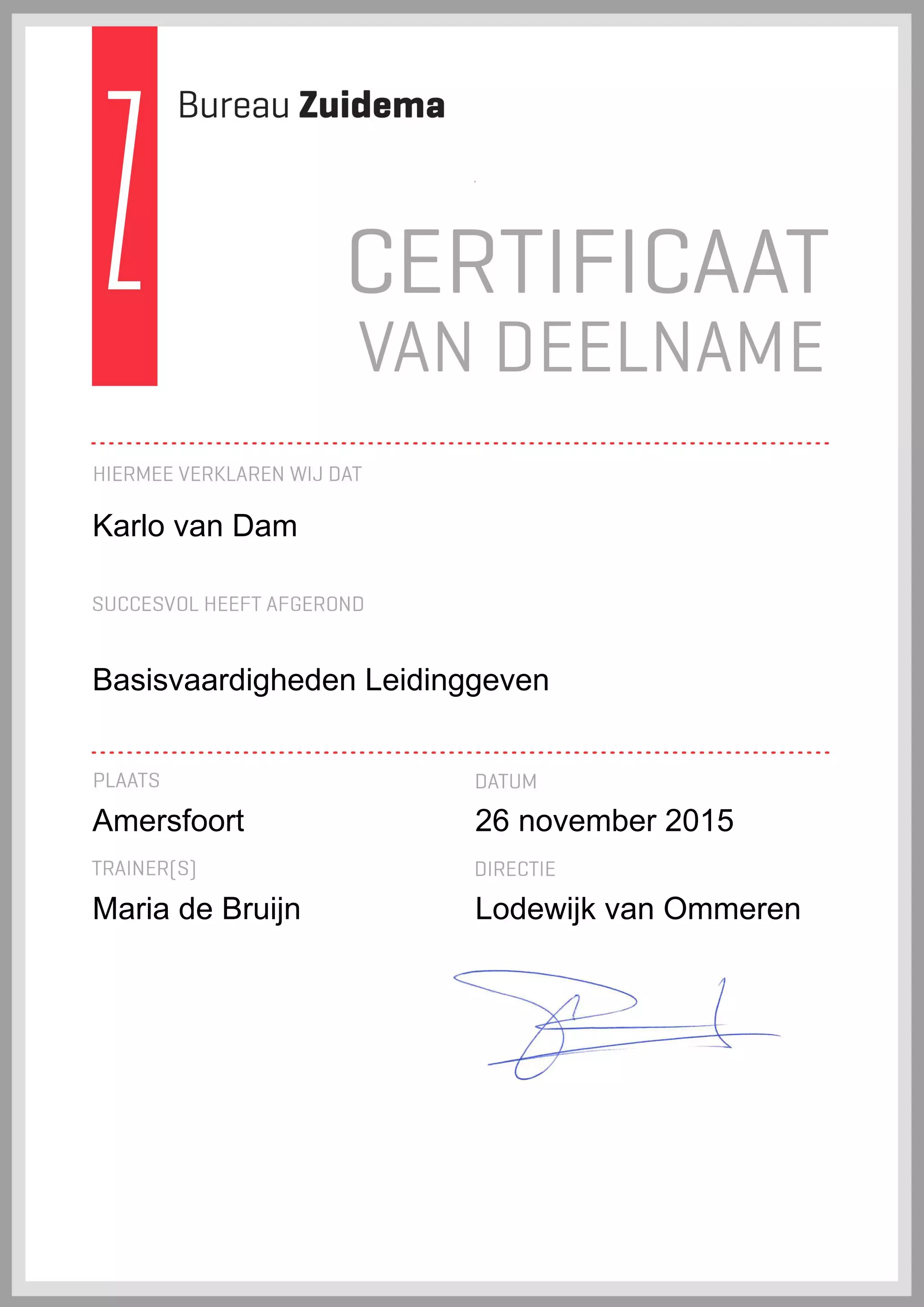 Basisvaardigheden Leidinggeven Certificaat | PDF