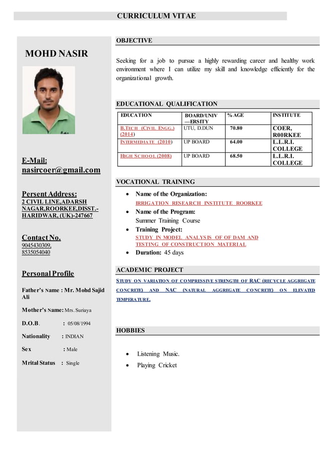 NASIR CV new | PDF