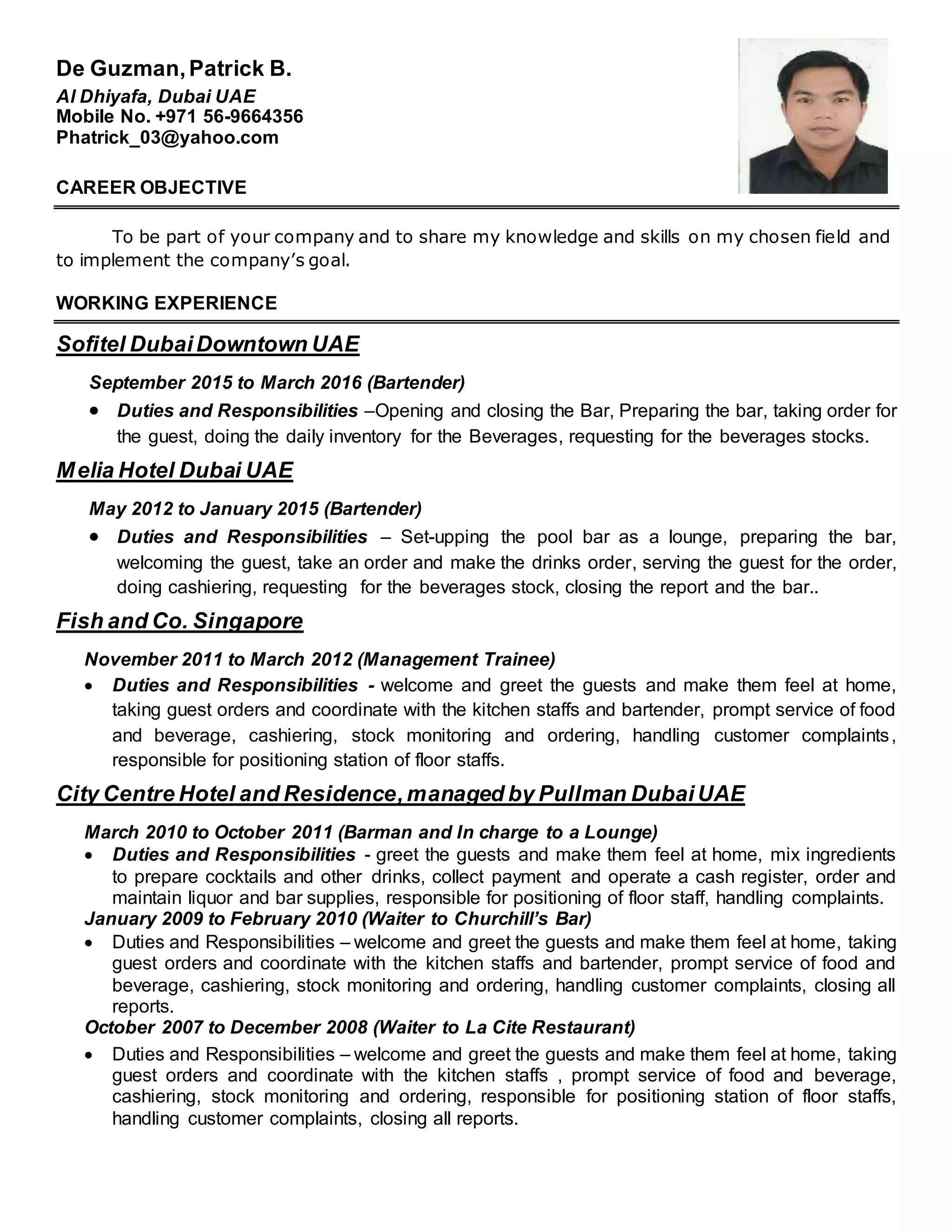 Patrick Latest CV | DOCX