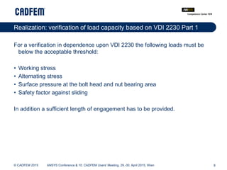Fast and reliable bolt assessment inside ansys | PDF