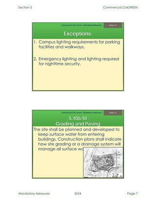 Commercial CalGreen - Mandatory Measures | PDF