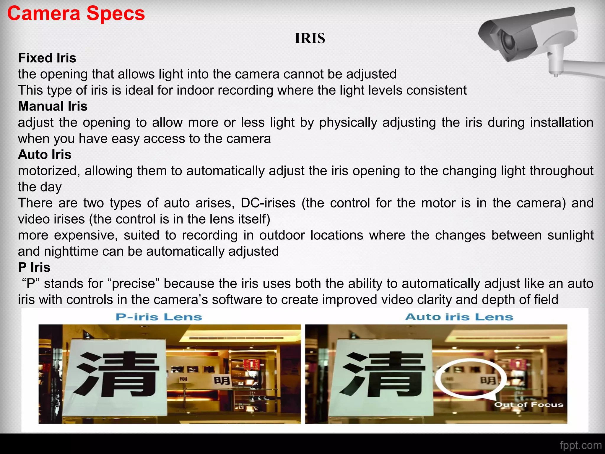 02 cctv camera specification | PPT