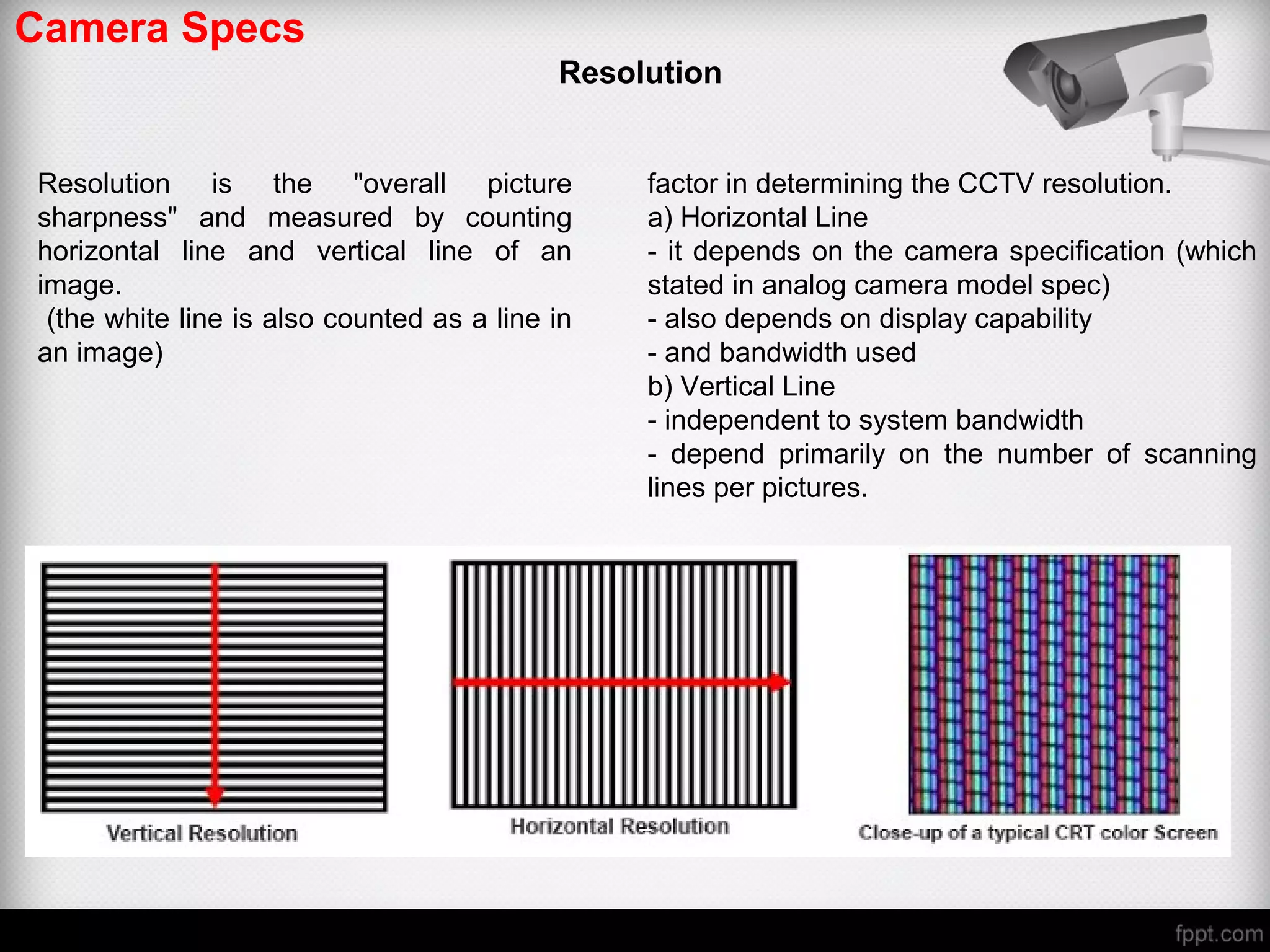 02 cctv camera specification | PPT