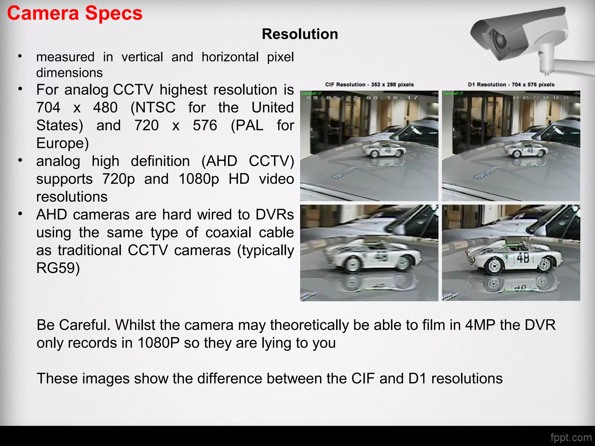 02 cctv camera specification | PPT