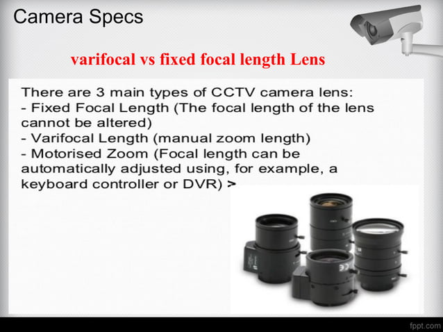 02 cctv camera specification | PPT | Photography | Arts and Crafts