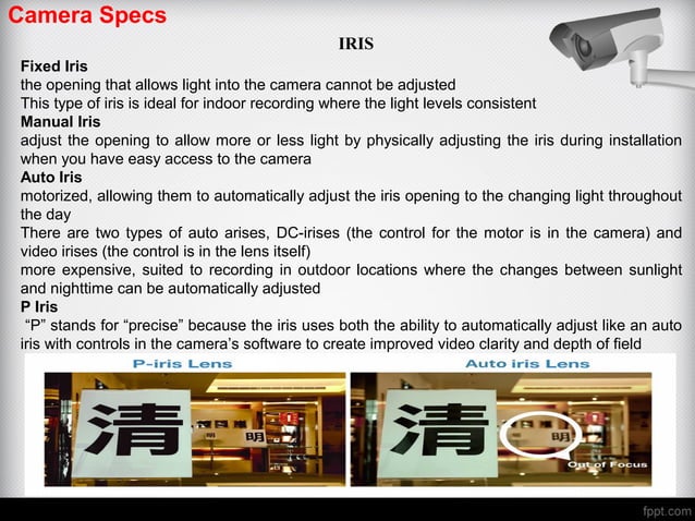02 cctv camera specification | PPT | Photography | Arts and Crafts