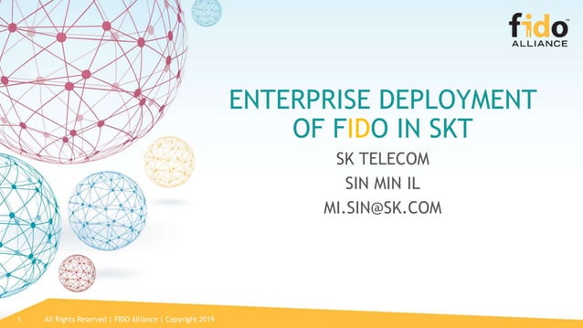 Enterprise Deployment of FIDO in SKT | PPT
