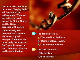 02 causes of disunity | PPTX