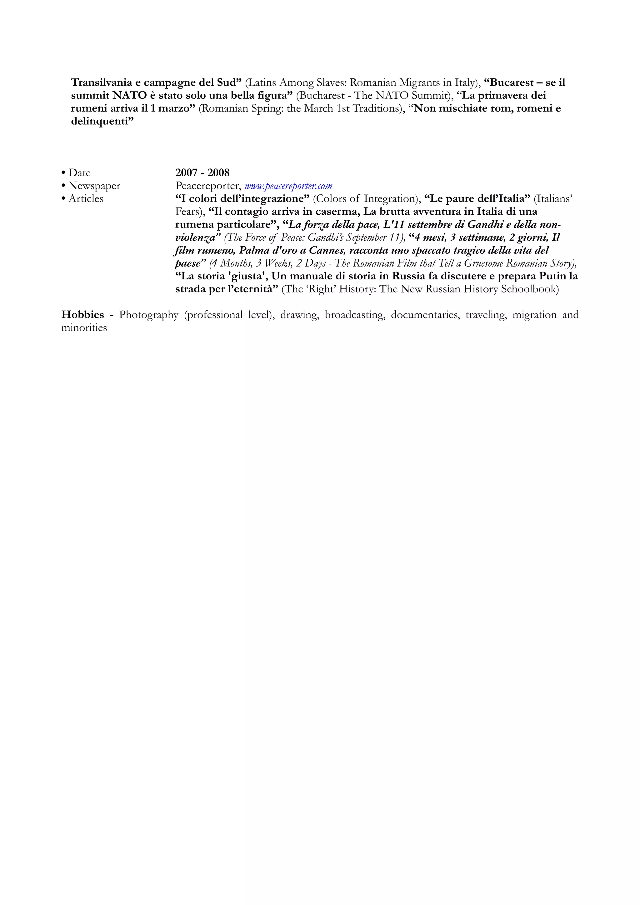 CV Andreea Mihai (English) | PDF