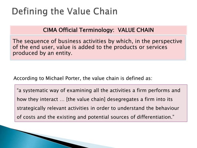 02c e3 value chain lecture notes | PPTX