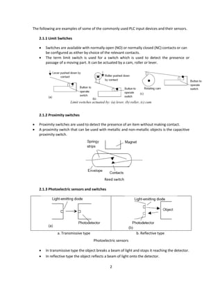 PLC input and output devices | PDF