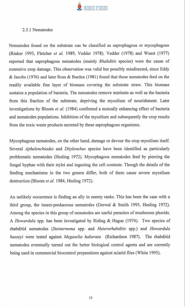 Review of Literature for Oyster Mushroom | PDF