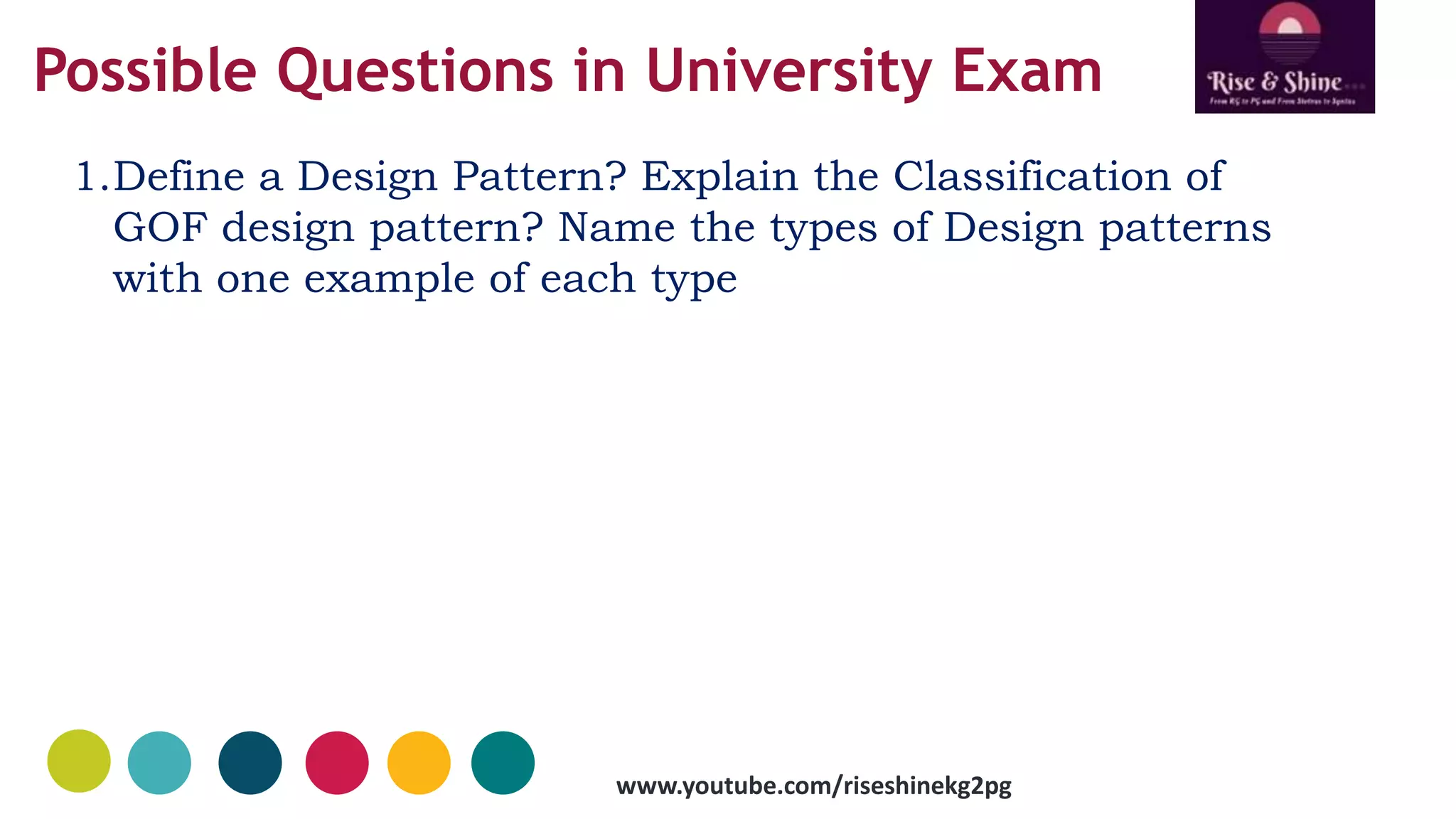 Classification of Design Pattern by Ravi Patki | PPT