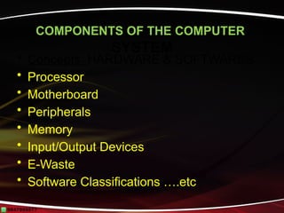 Comprehensive Overview of Computer System Components and Their ...