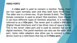 02 computer parts and ports | PPTX | Computer Networking | Computing