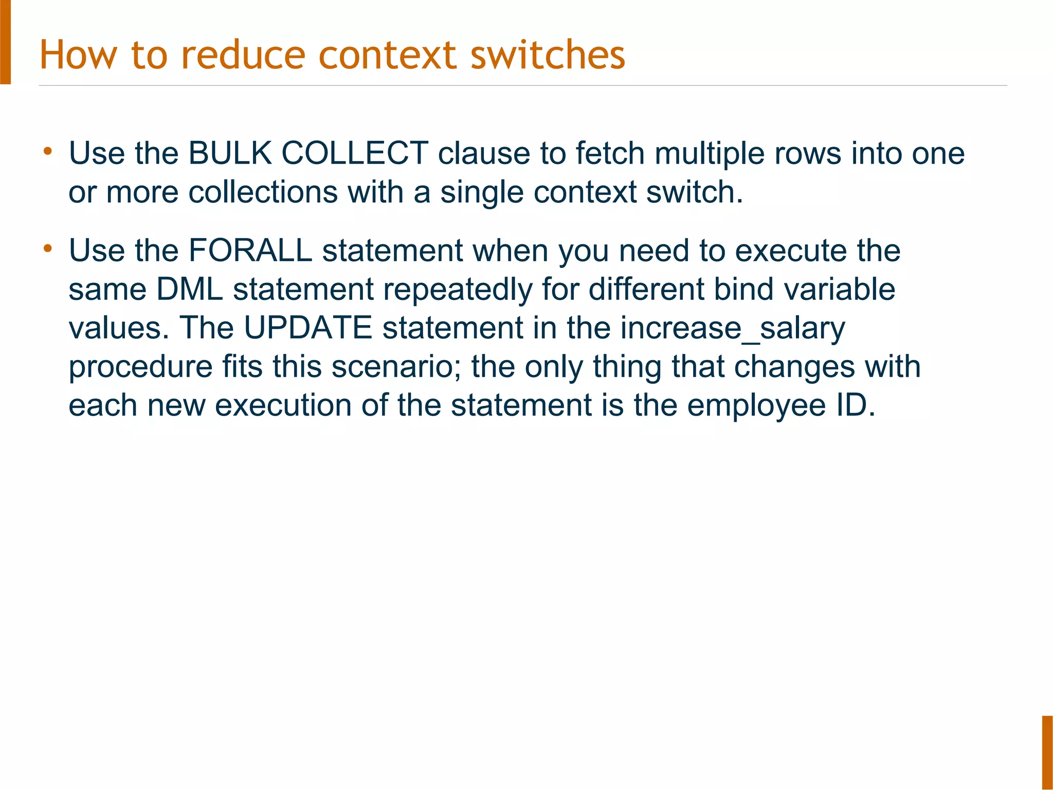 Oracle - SQL-PL/SQL context switching | PPT
