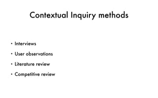 Contextual Inquiry in Interaction Design | PPT