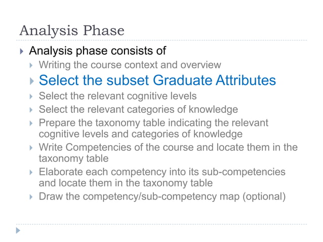 02 course design analysis phase | PPTX