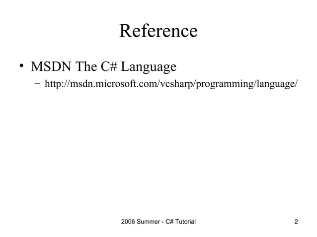 02 C Sharp Tutorial Ppt