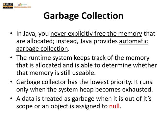 02D-Memory Management in Java.pptx | Programming Languages | Computing