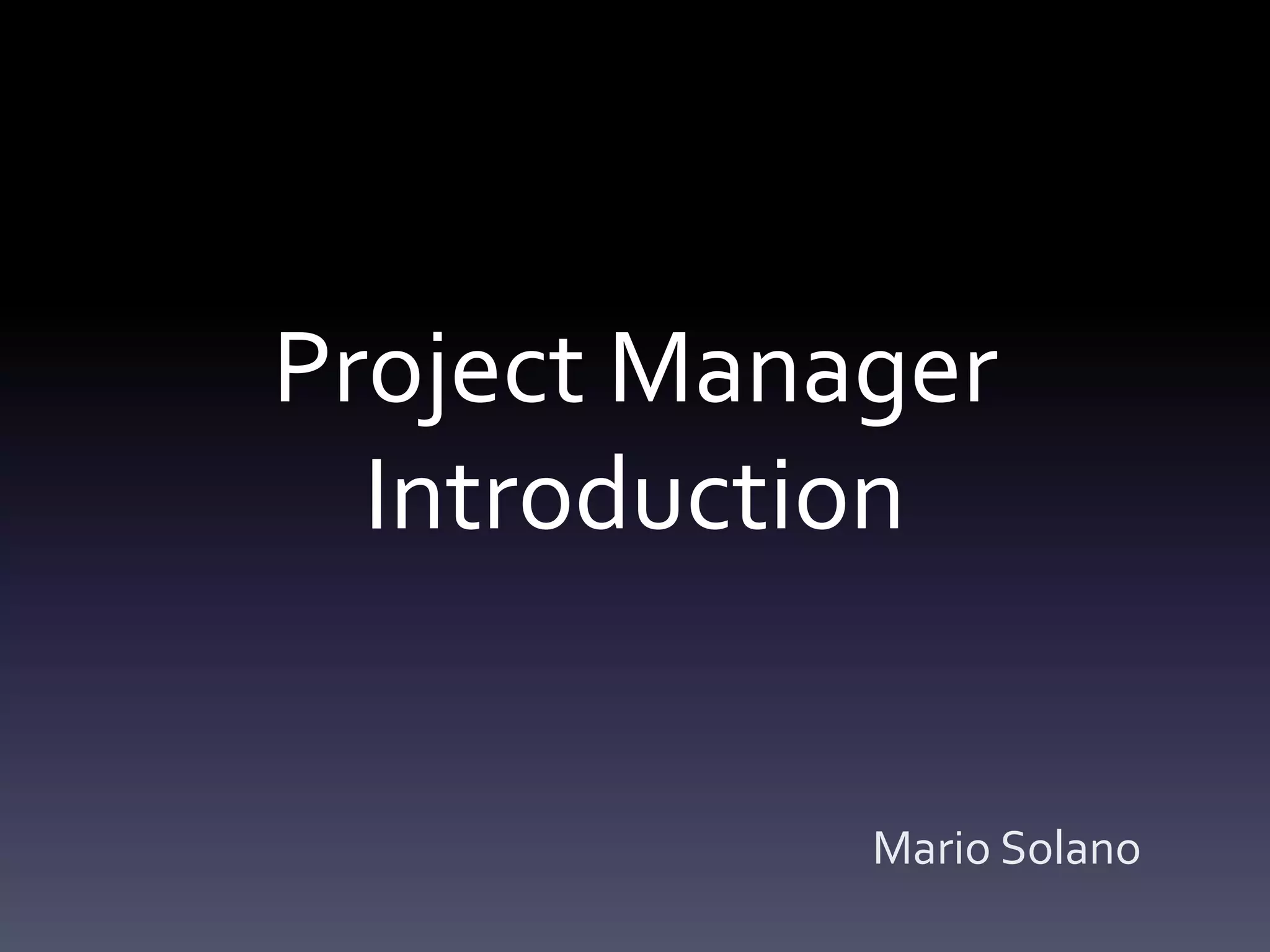 Presentation_Project Manager | PPTX