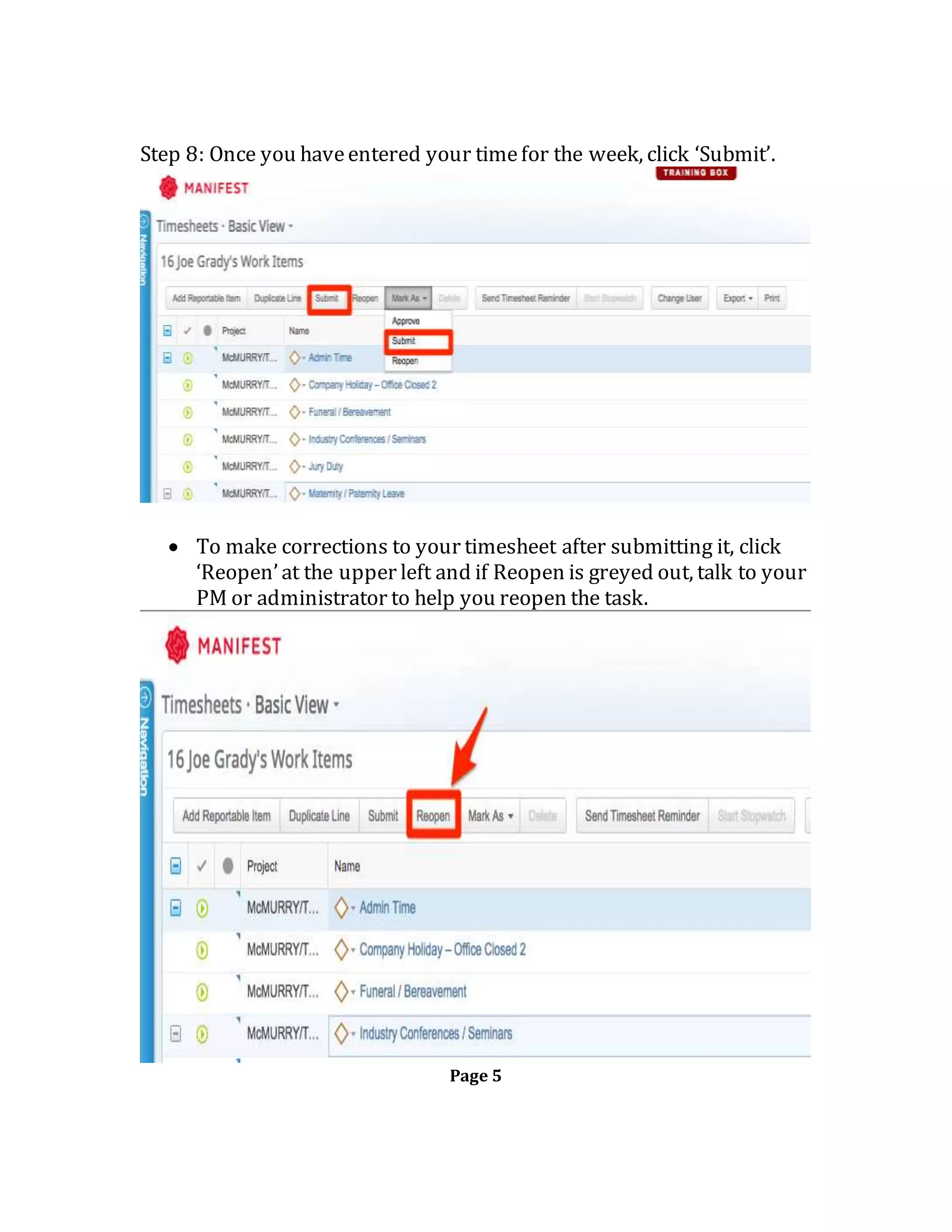 Timesheet Manual | DOCX | Resume Writing and Advice | Job Search