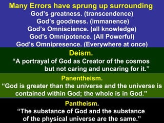 Omniscient Omnipotent Omnipresent