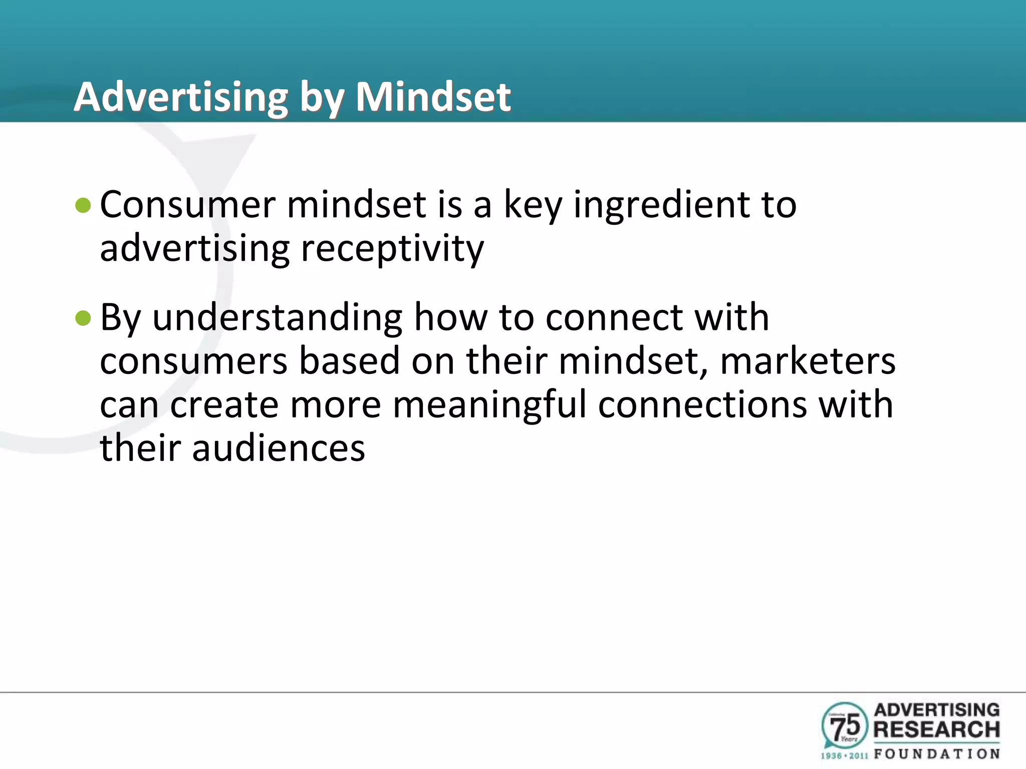 Advertising by Mindset | PDF