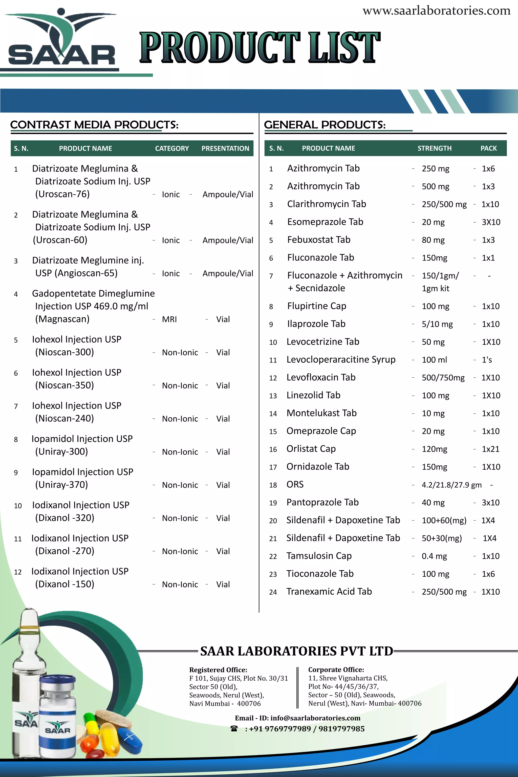 SAAR PRODUCT LIST_PDF FORMAT | PDF