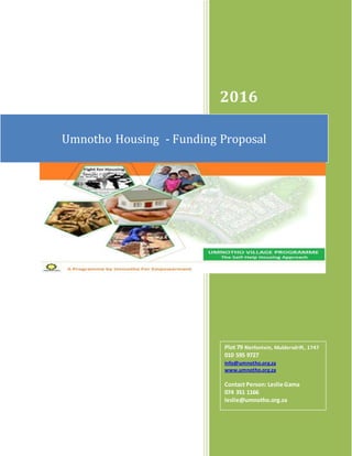 Umnotho Proposal funding (Draft 1) | DOCX