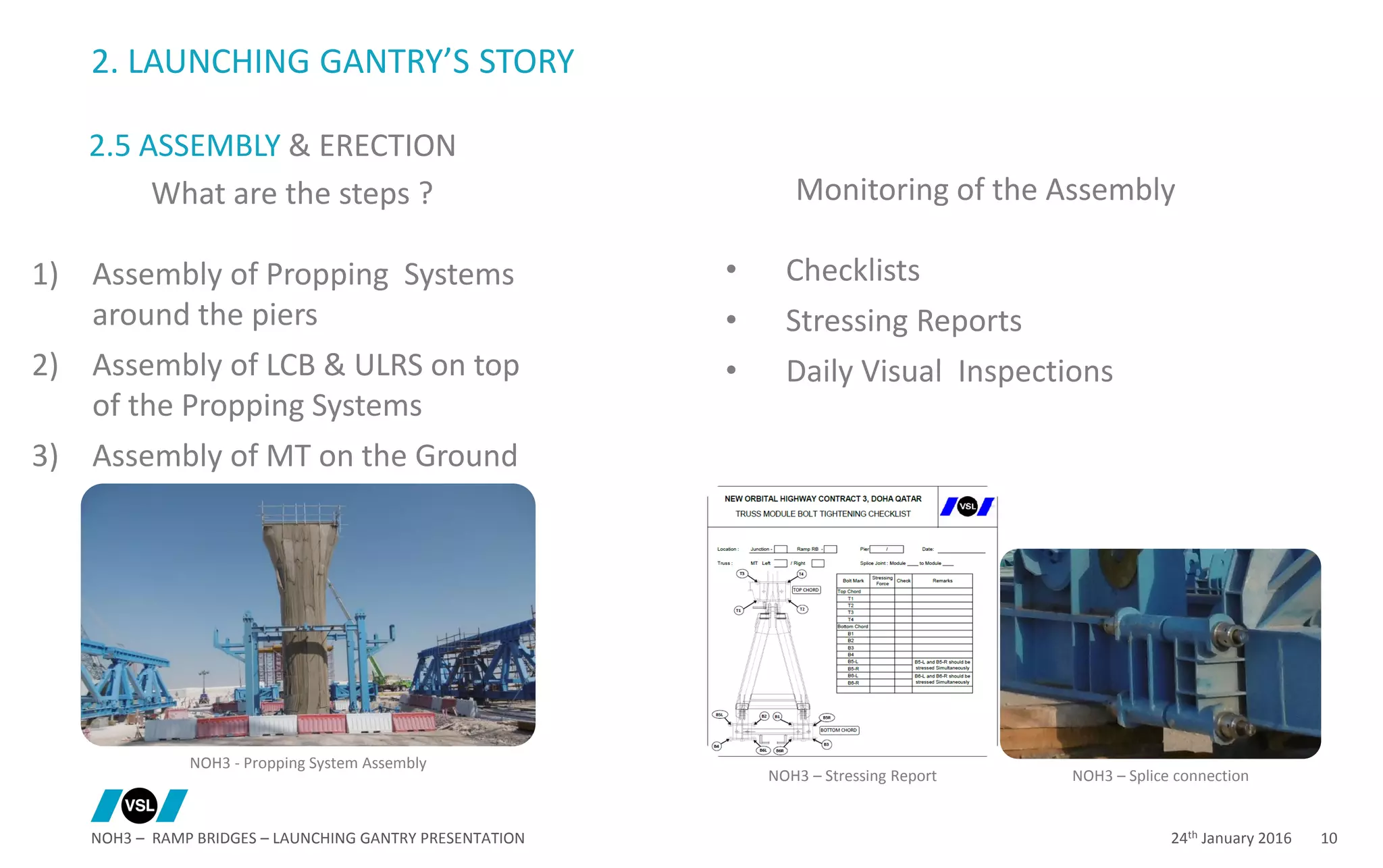 NOH3 Launching Girder Assembly and Erection VSL | PDF