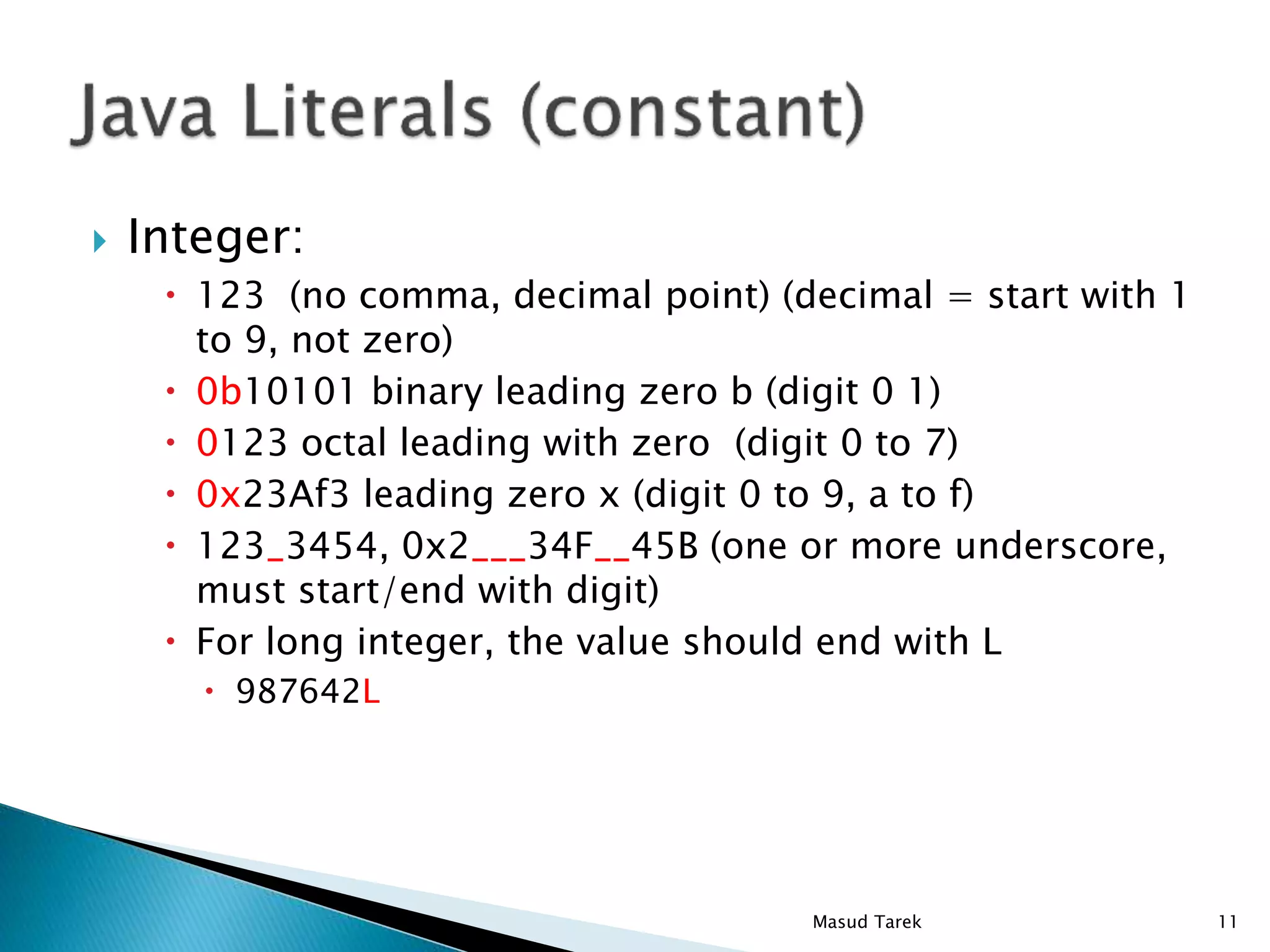 02 data types in java | PPT
