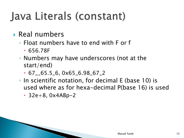02 data types in java | PPT