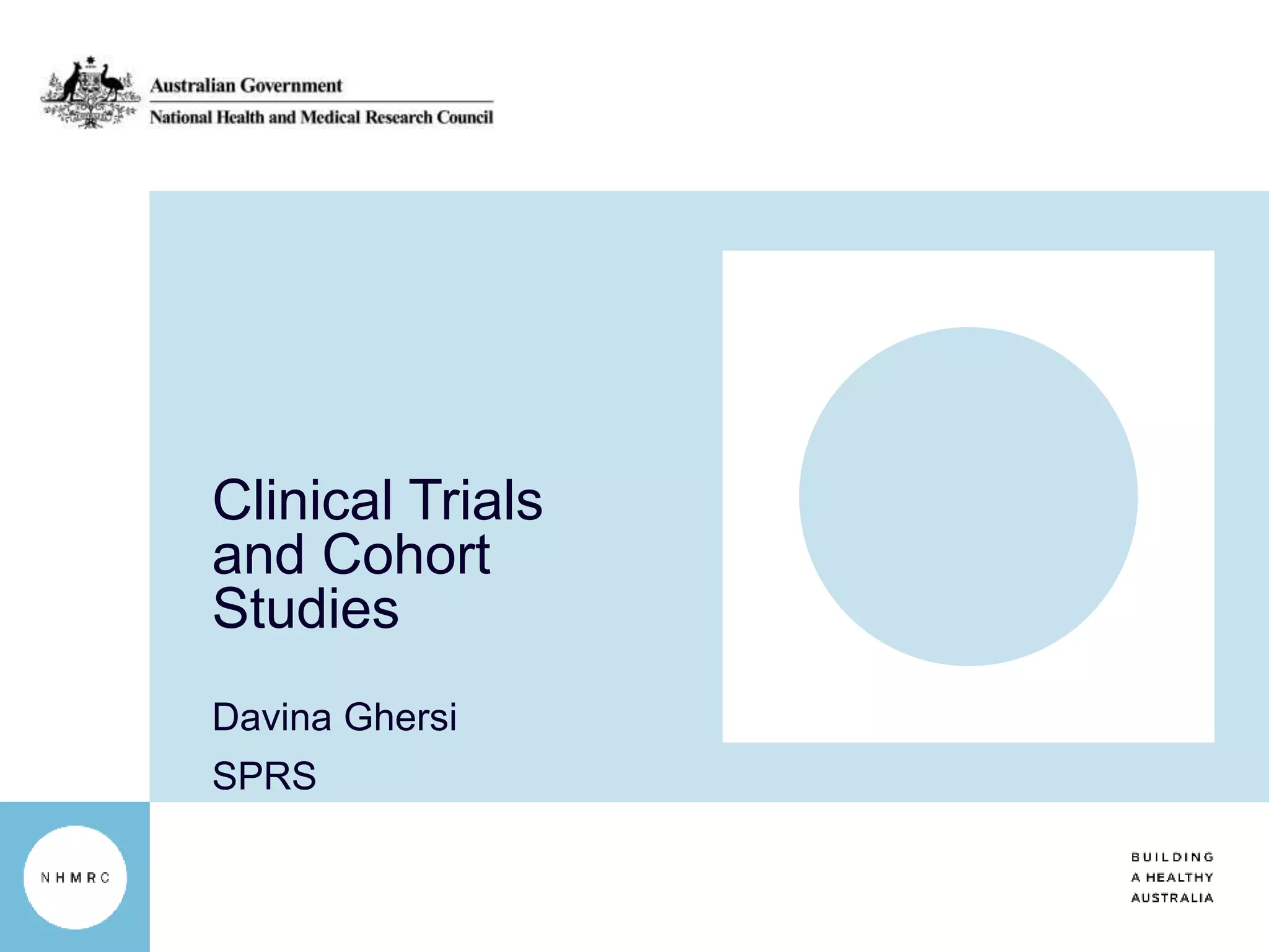 Clinical trials and cohort studies | PPT
