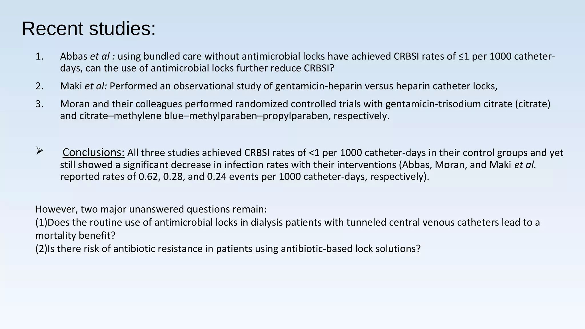 hemodialysis catheter infection | PPT