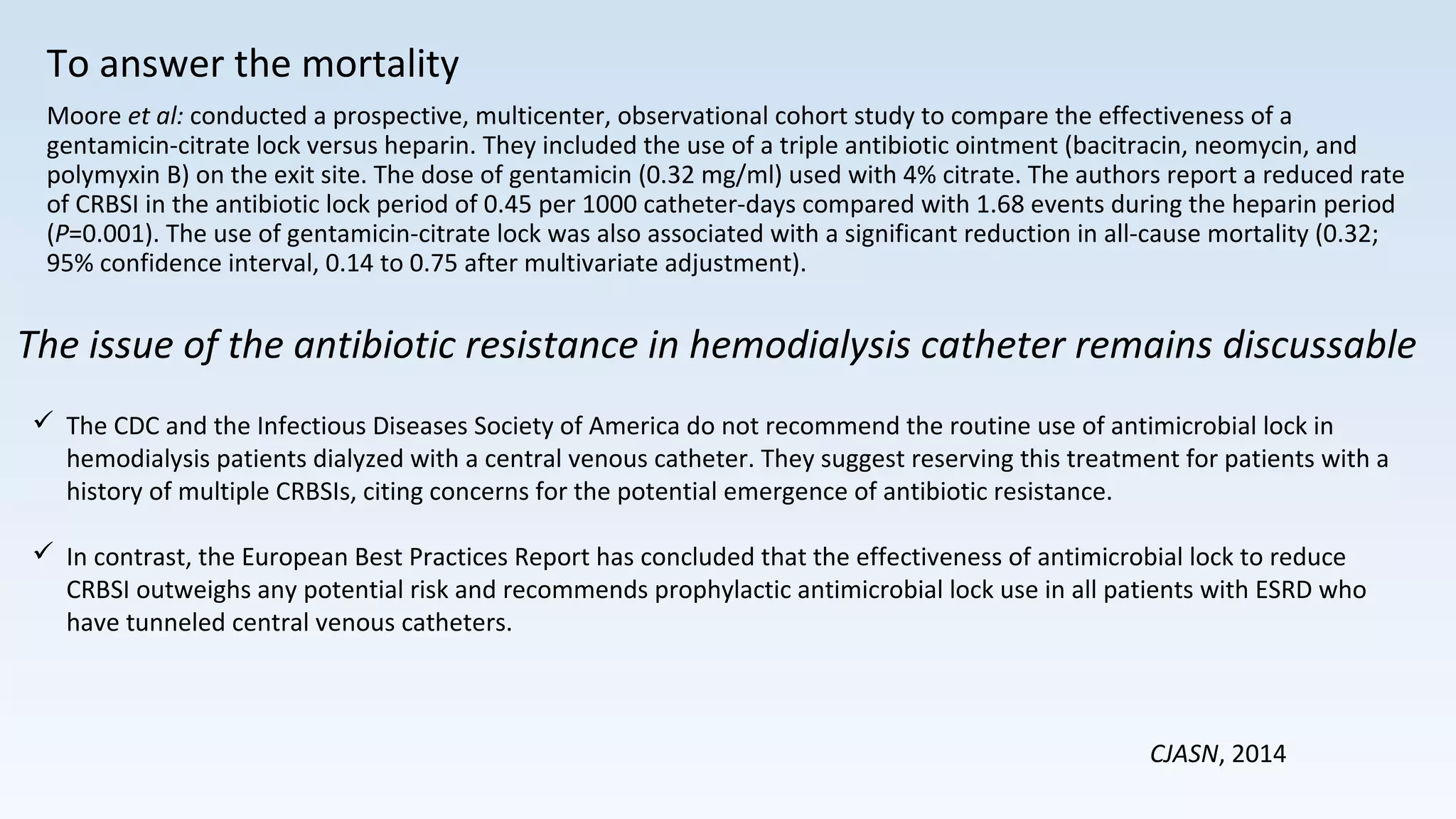 hemodialysis catheter infection | PPT