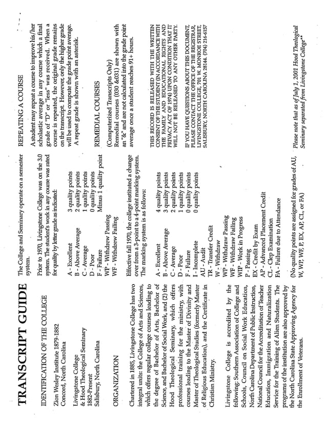 LC Unofficial Transcript | PDF