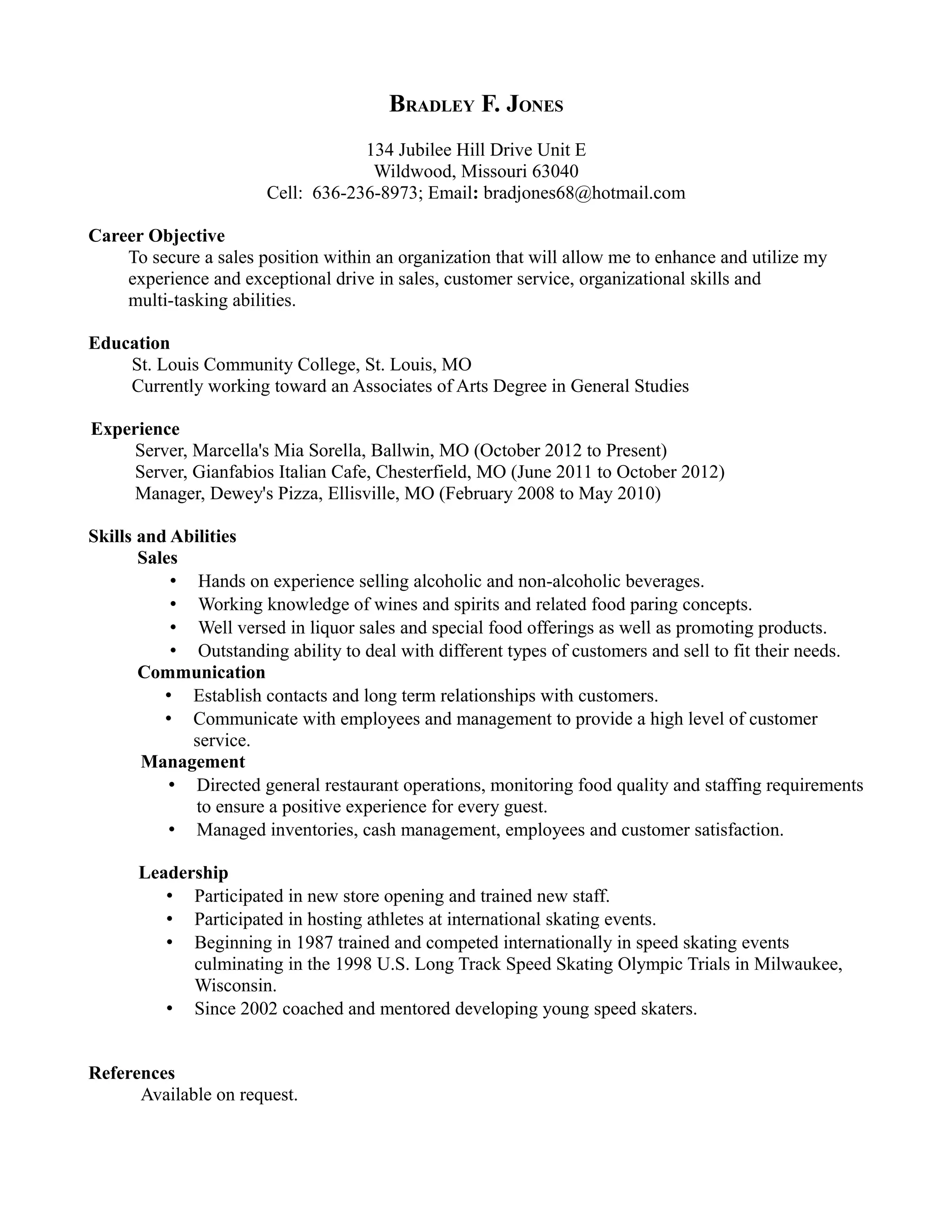 Brad's Resume 2015 | PDF