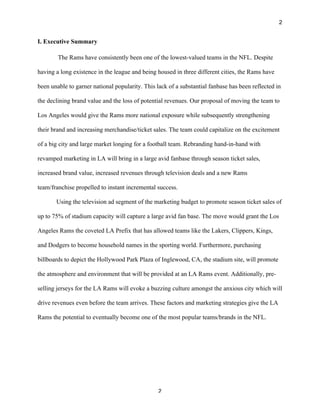 SBUS 450 Marketing Plan | PDF | American Football | Sports