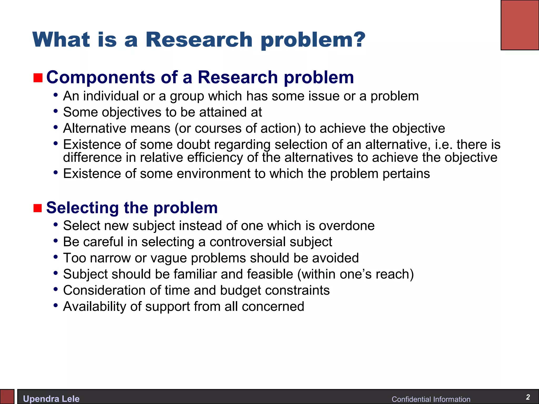 02 defining research problem | PPT