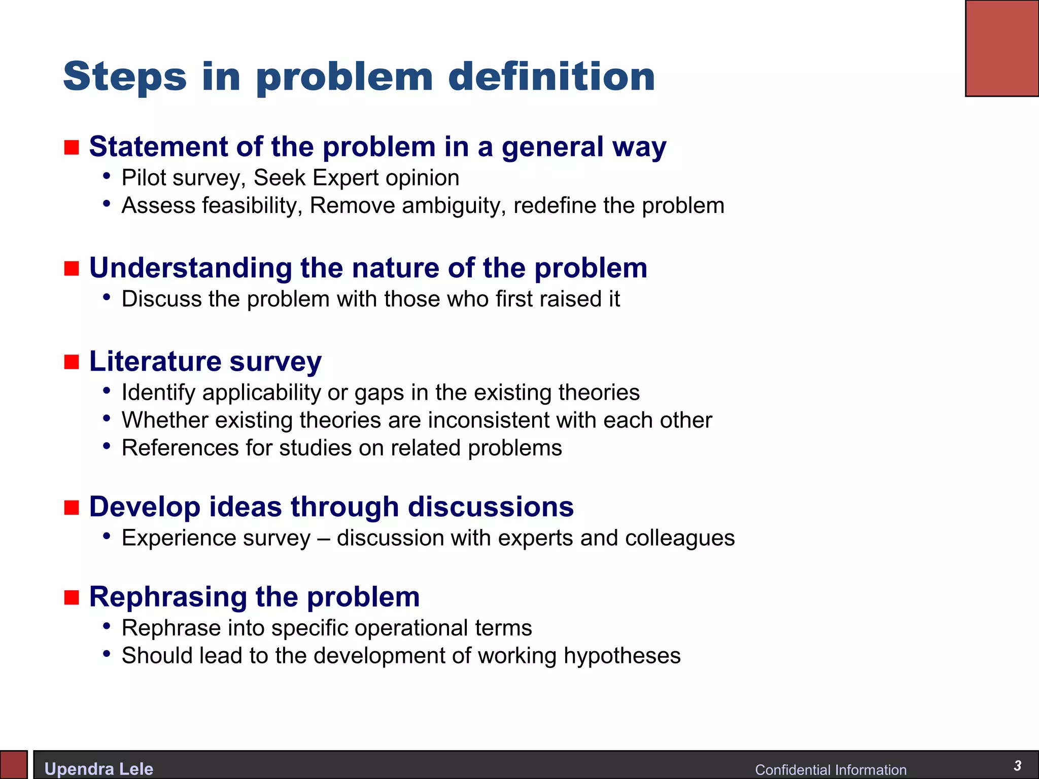 02 defining research problem | PPT