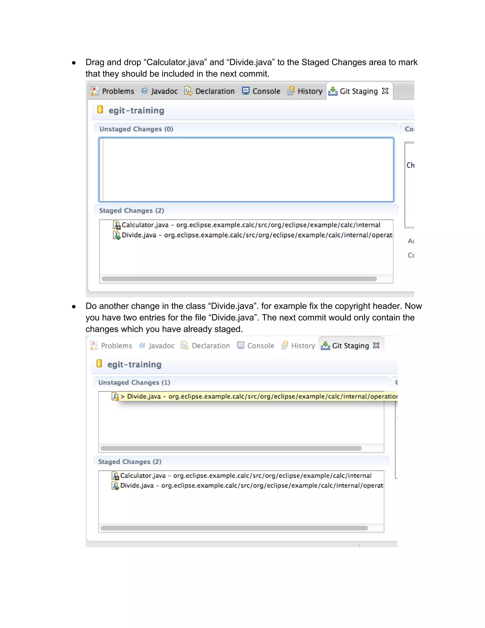 Git Tutorial EclipseCon France 2014 - Git Exercise 02 - develop a feature | PDF